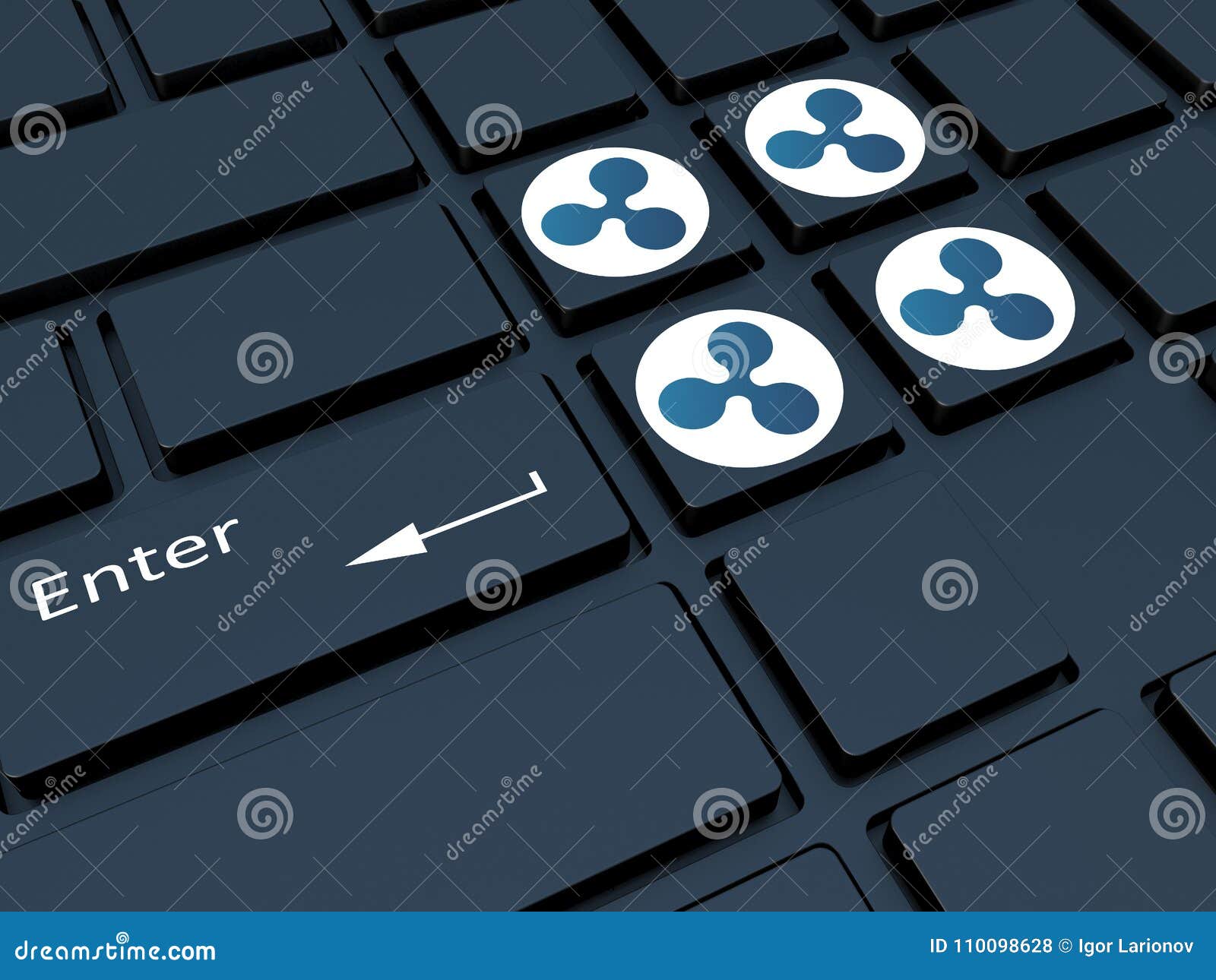 Crypto Currency. Keyboard with Symbols. Mining of Crypto-currenc Stock ...