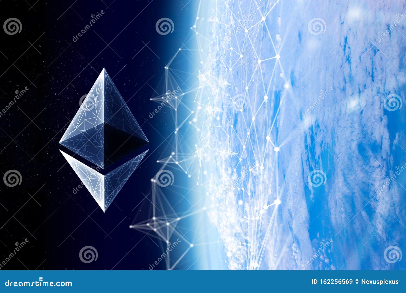 Crypto Currency Space. 3d Rendering Editorial Stock Image - Image of ...