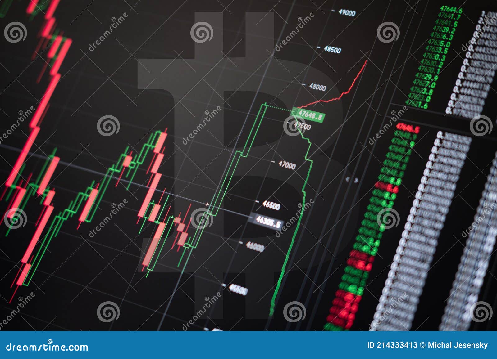 Crypto Currency Trading Graph for Bitcoin Editorial Stock Photo - Image ...