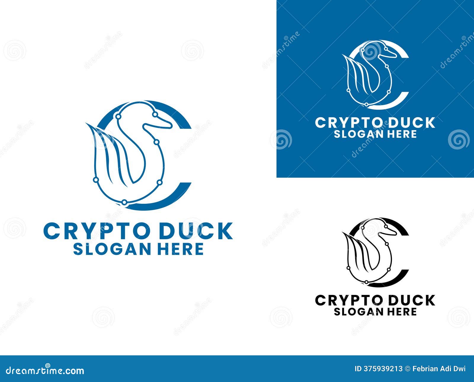 Duck Tech Circuit Logo Idea Cartoon Vector | CartoonDealer.com #316810783