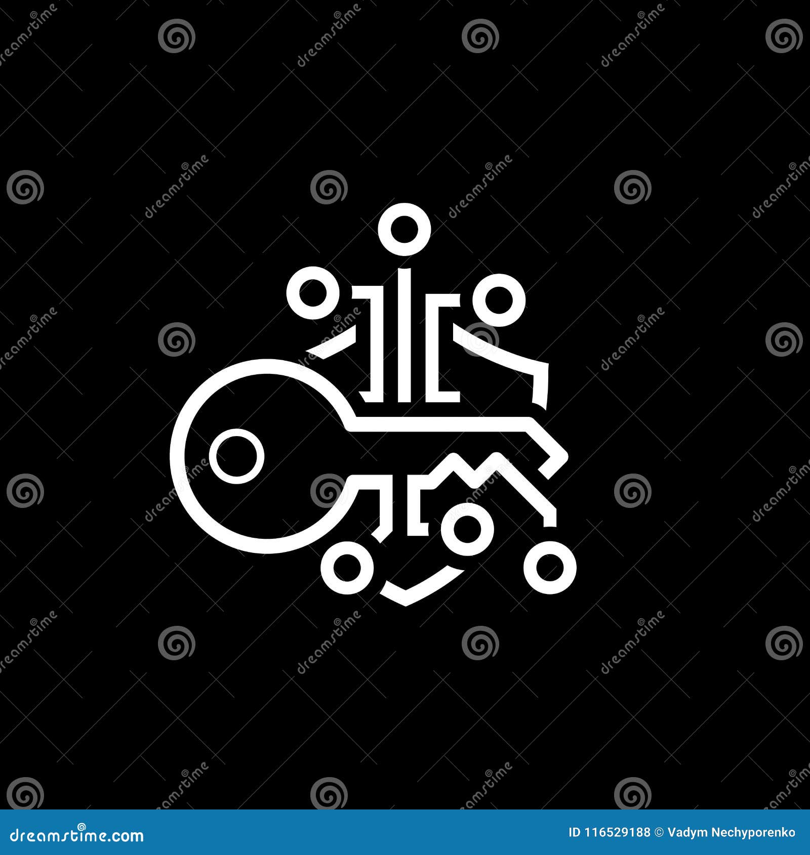 Crypto Key Management Icon. Stock Vector - Illustration of system ...
