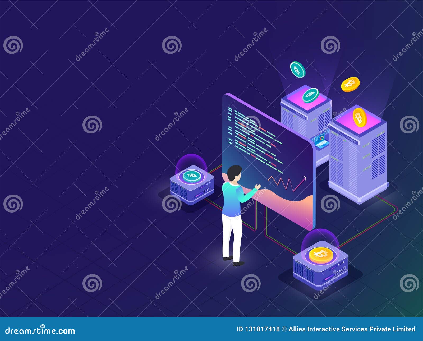Crypto Mining Concept Based Design, Virtual Currency Exchange Se Stock ...