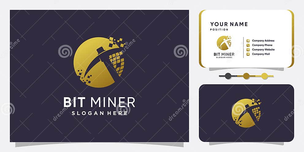Crypto Mining Logo Design with Creative Concept Premium Vector Stock ...