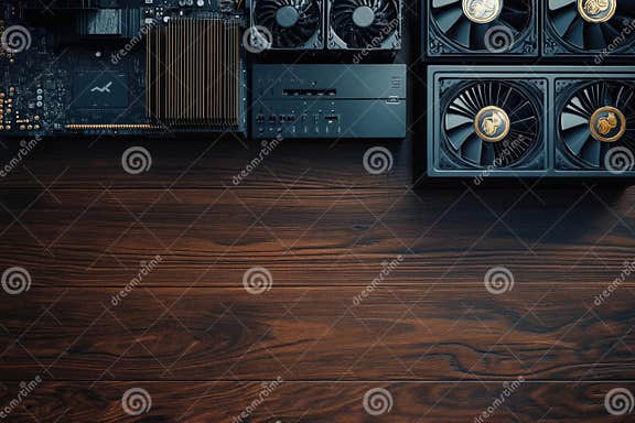 Crypto Mining Setup with Multiple GPUs on a Wooden Desk Stock Photo ... Crypto Mining Setup with Multiple GPUs on a Wooden Desk Stock Photo ...