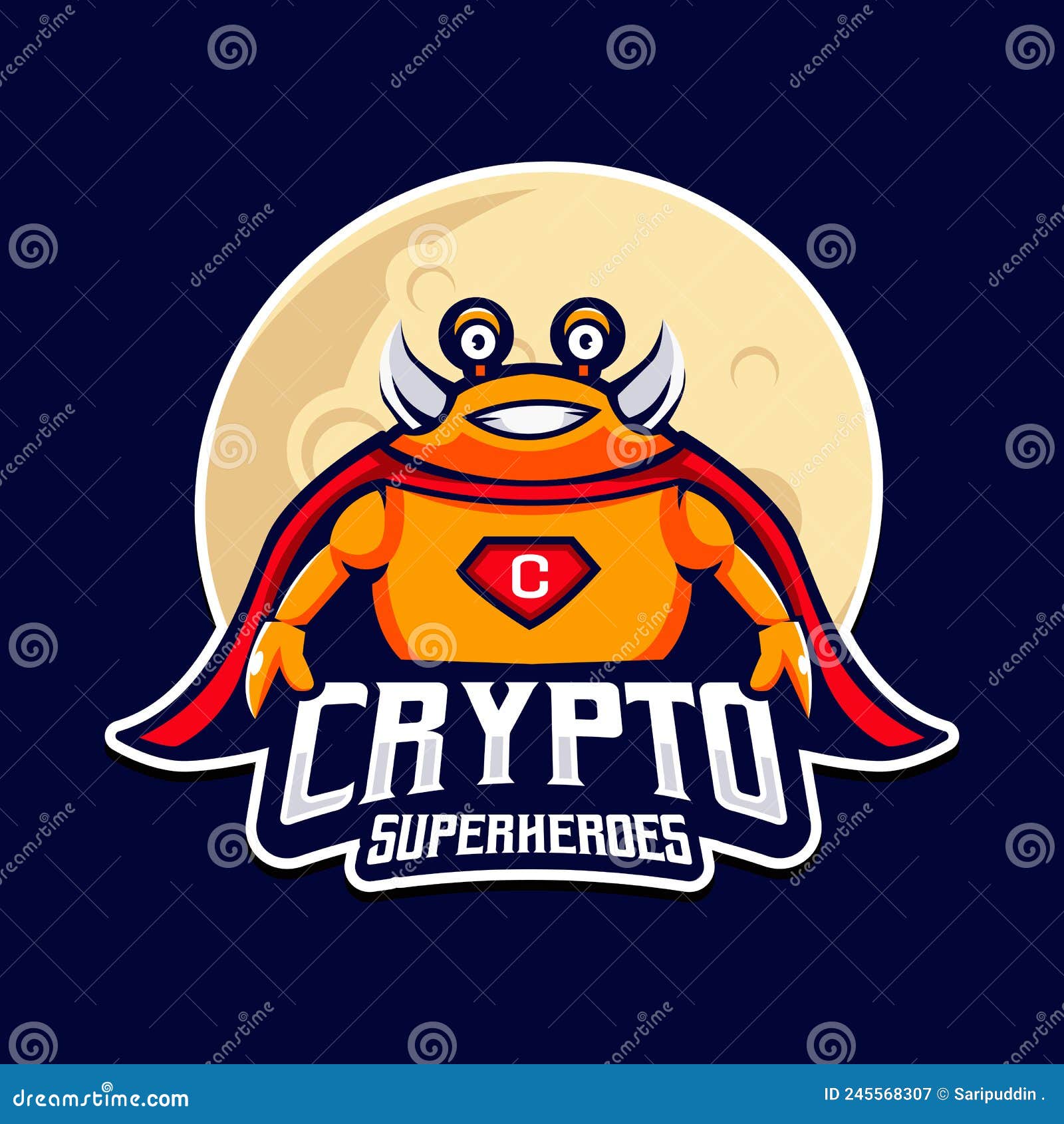 Crypto superheroes stock vector. Illustration of cash - 245568307