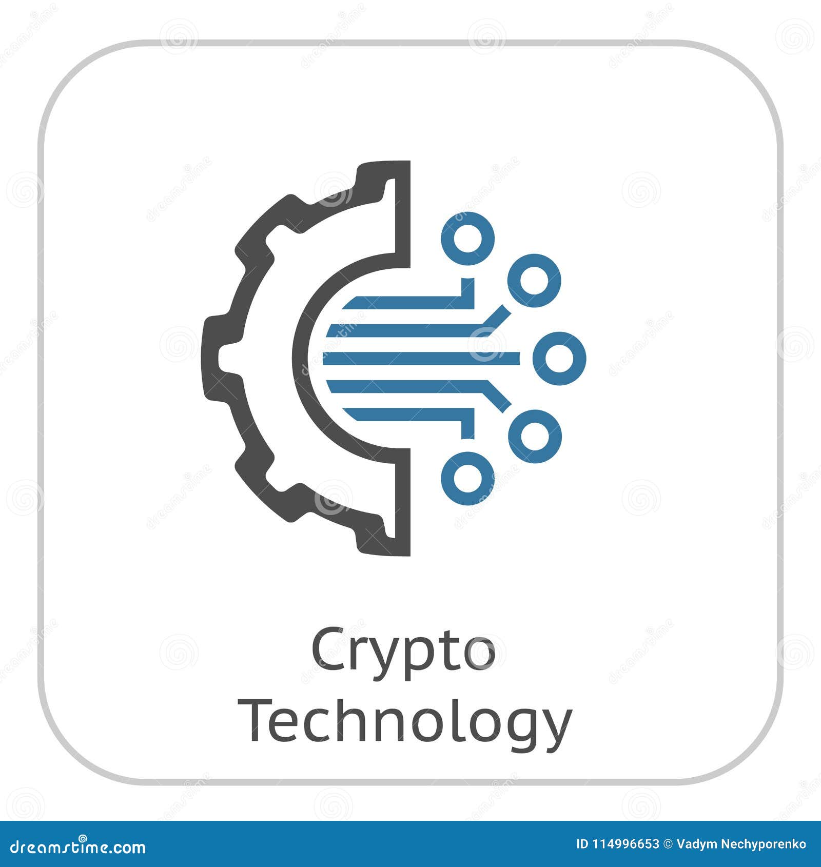 Crypto Technology Icon. stock vector. Illustration of concept - 114996653