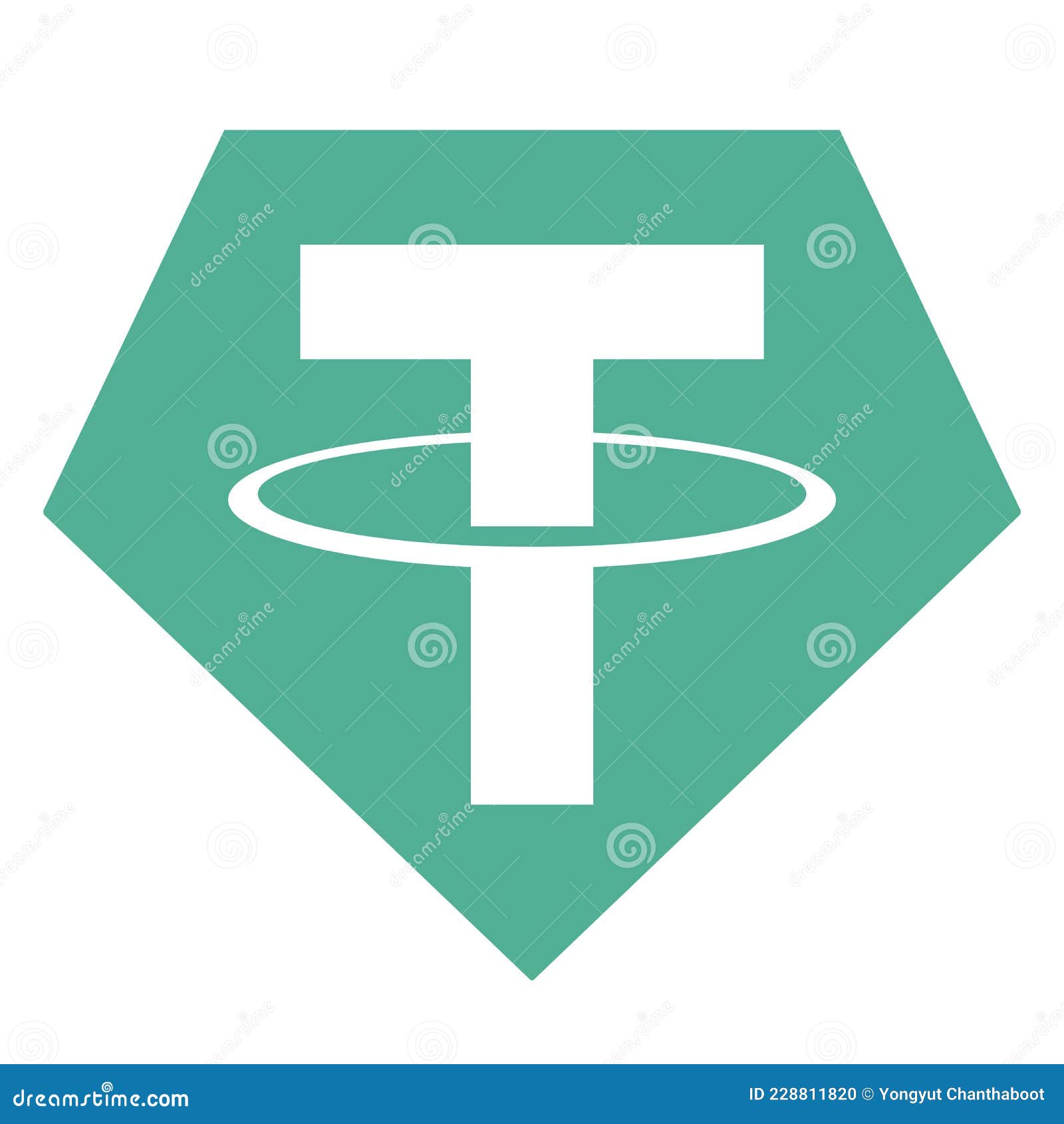 Crypto Tether Symbol Sign, Vector Illustration, Isolate on White ...