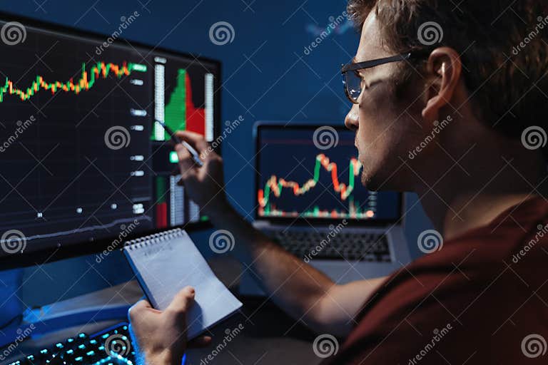Crypto Trader Making Technical Analysis To Identify and Predict Trends in Value Changes of ...