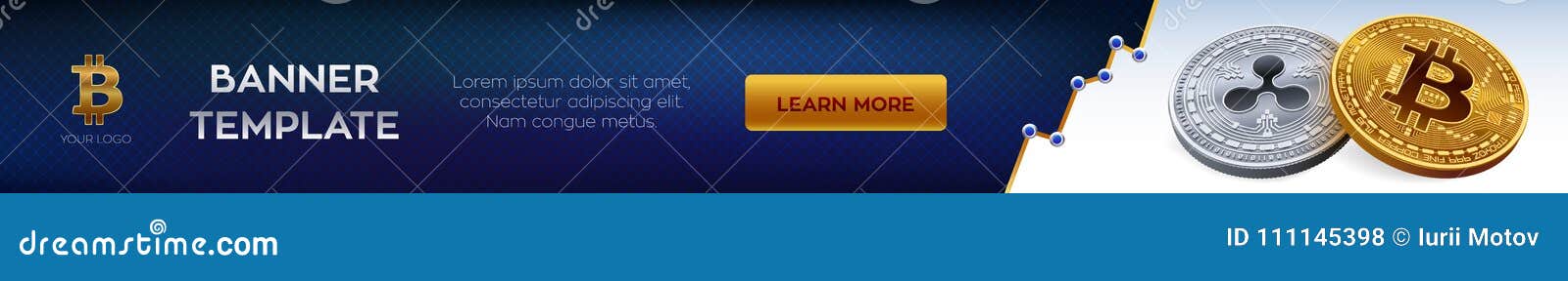 Cryptocurrency Banner Template. Bitcoin. Ripple. 3D Isometric Physical ... Cryptocurrency Banner Template. Bitcoin. Ripple. 3D Isometric Physical ...