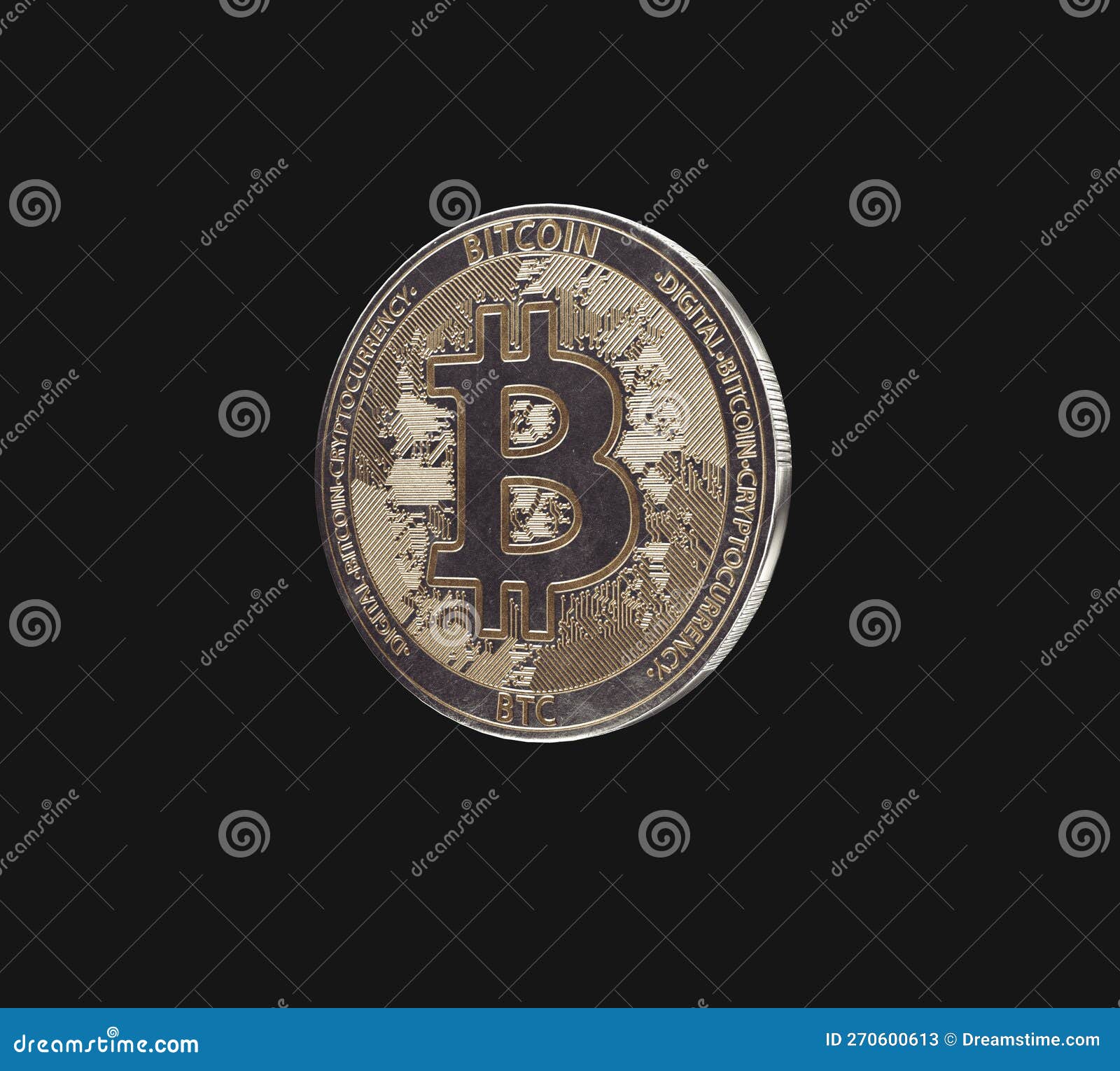 Cryptocurrency Bitcoin Coin Stock Illustration - Illustration of object ...