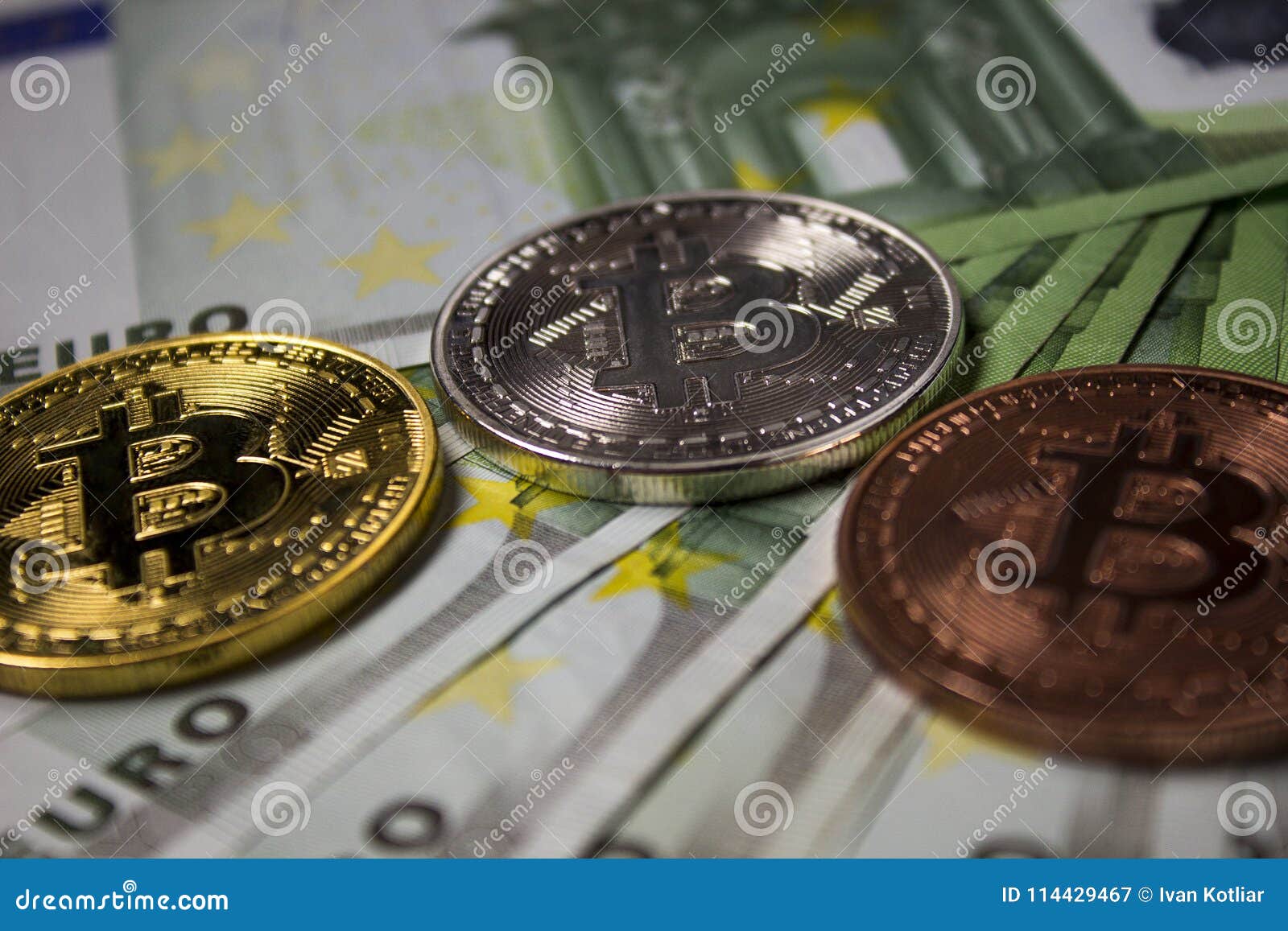 Cryptocurrency Bitcoin Moneta Obraz Stock - Obraz złożonej z handel ...