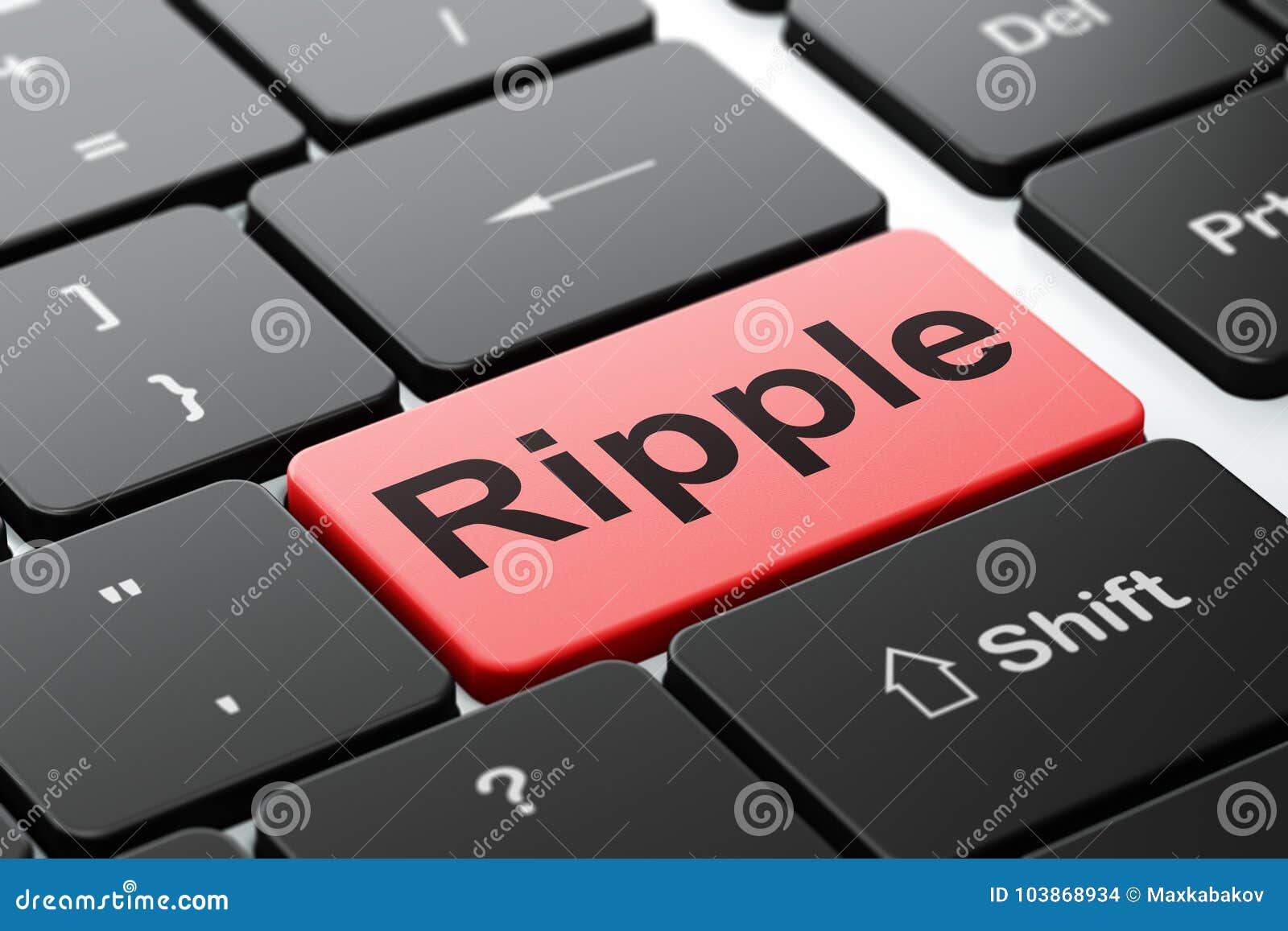 Cryptocurrency Concept: Ripple on Computer Keyboard Background Stock ...