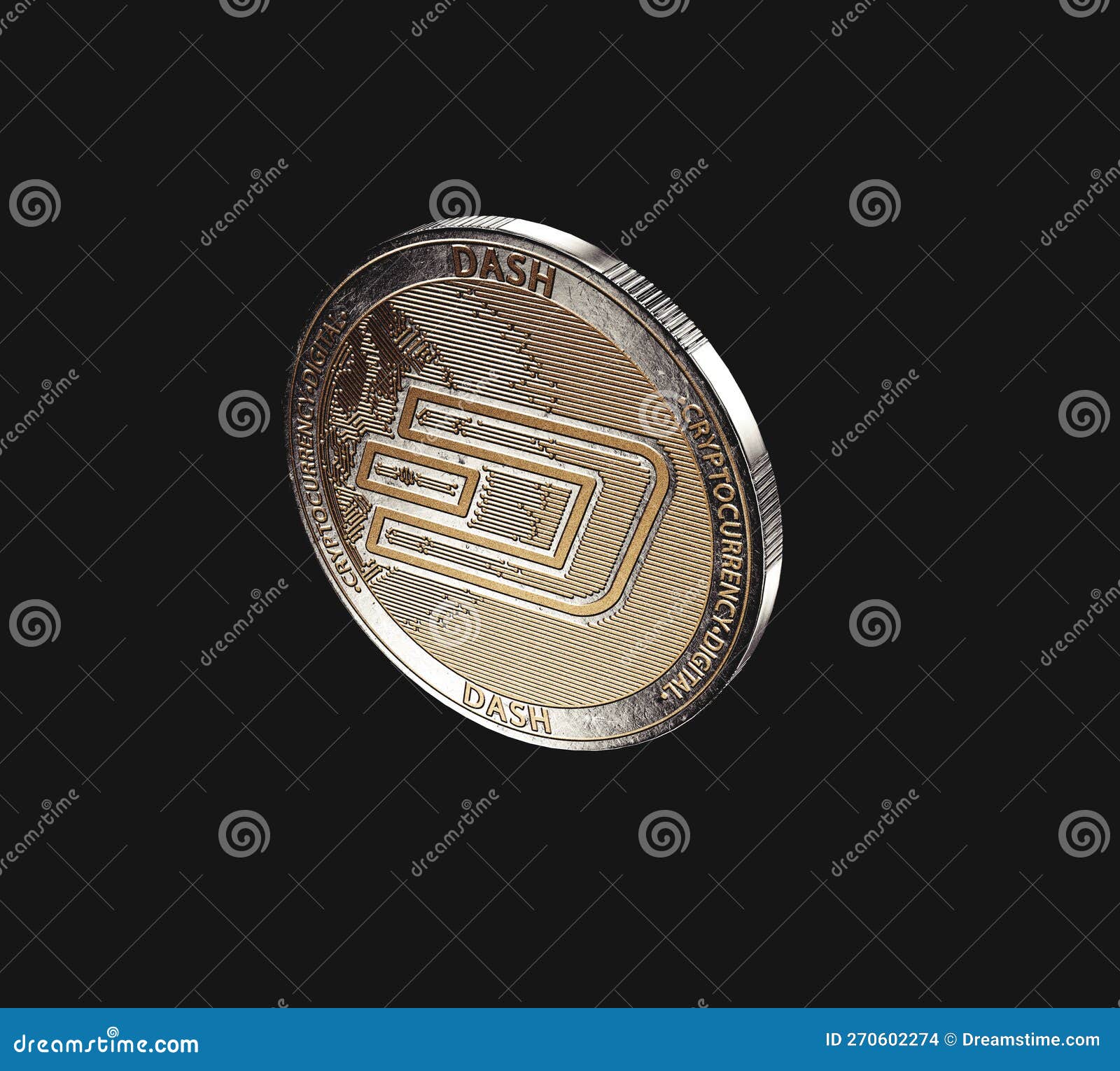 Cryptocurrency Dash Coin stock illustration. Illustration of ebusiness ...