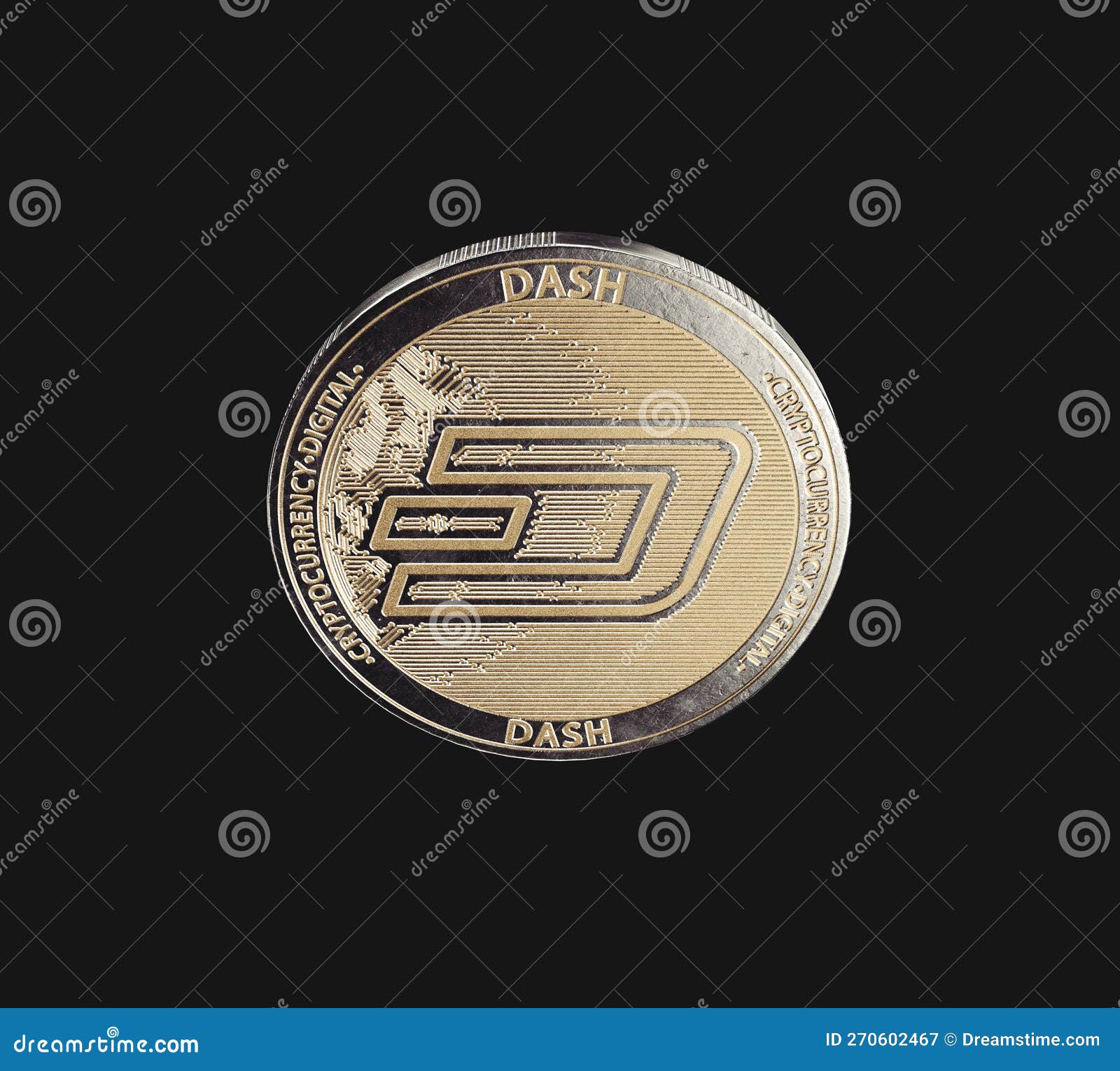 Cryptocurrency Dash Coin stock illustration. Illustration of digital ...