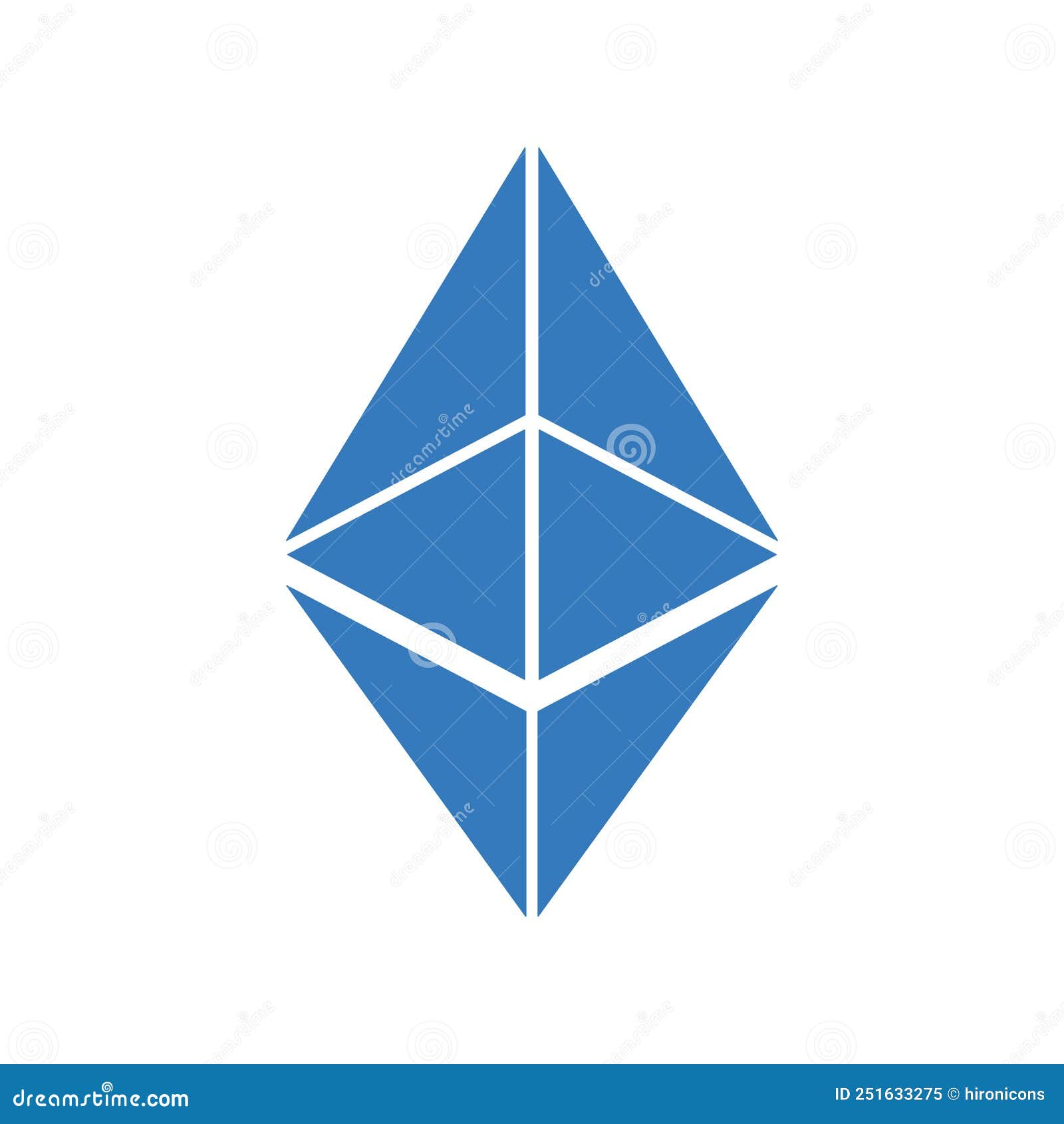 Cryptocurrency, Ether, Ethereum Icon. Blue Color Design Editorial Image ...