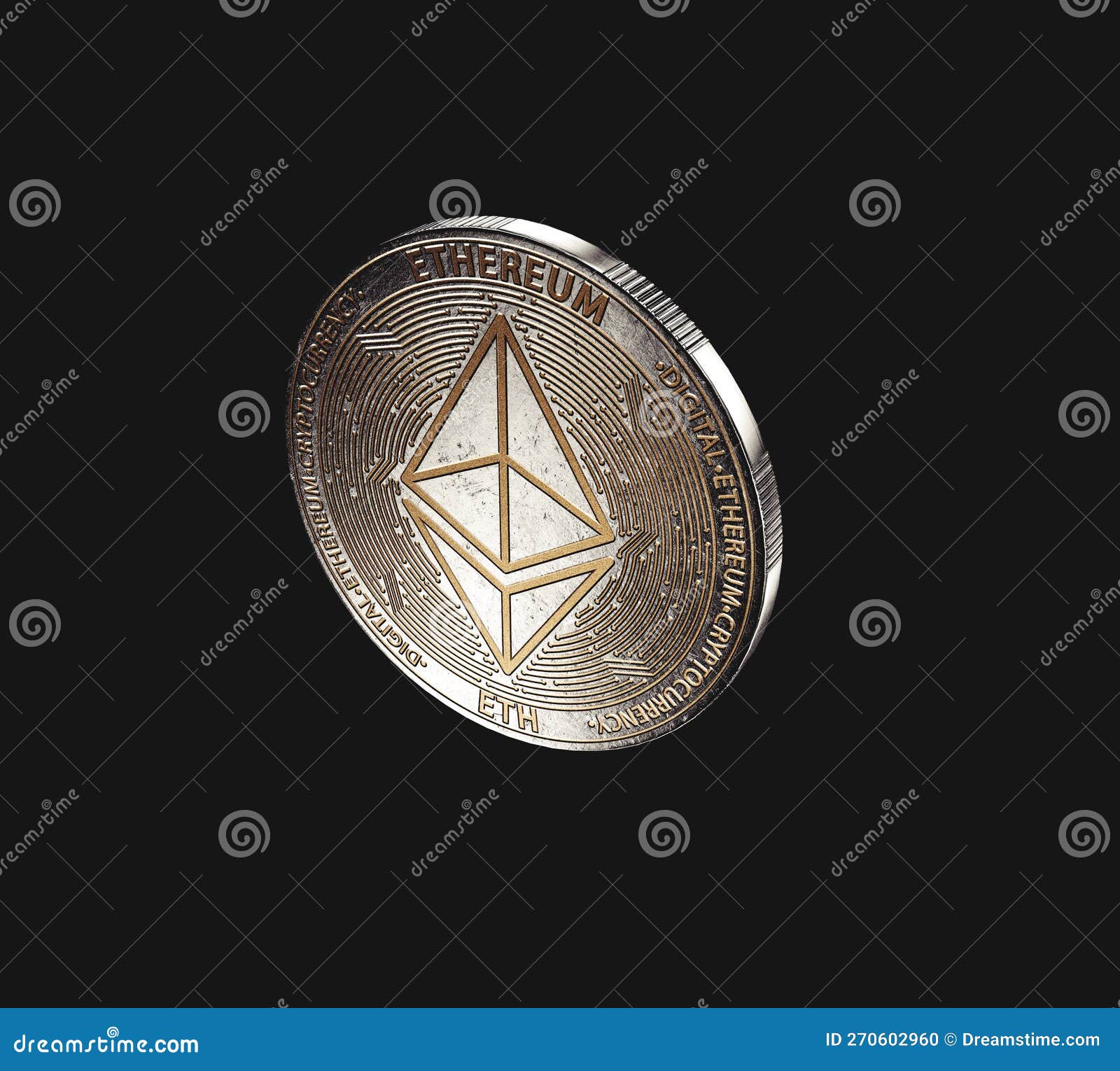 Cryptocurrency Ethereum Coin Editorial Image - Illustration of backlit ...