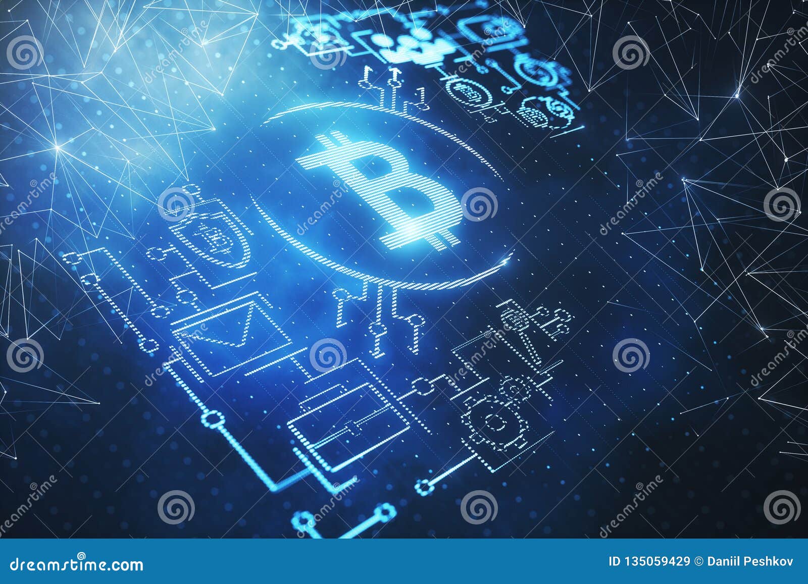 Cryptocurrency and Finance Background Stock Illustration - Illustration ...