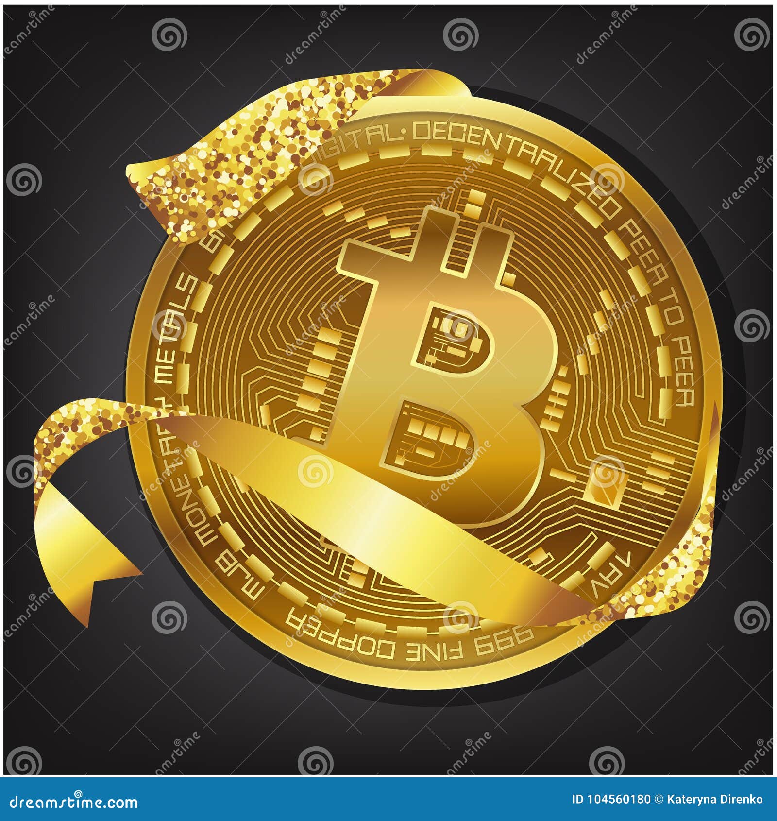 Cryptocurrency Golden Coin with Bitcoin Symbol, Luxury Style. Stock ... Cryptocurrency Golden Coin with Bitcoin Symbol, Luxury Style. Stock ...