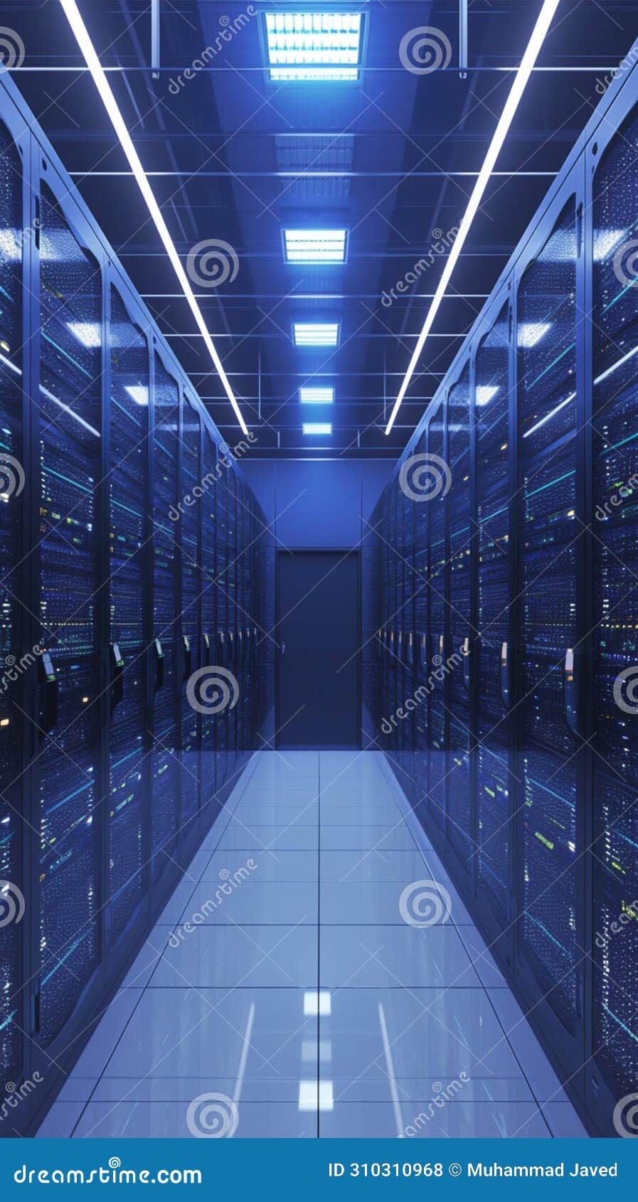 Cryptocurrency Hub Data Center Racks in a Secure Server Room Stock ...