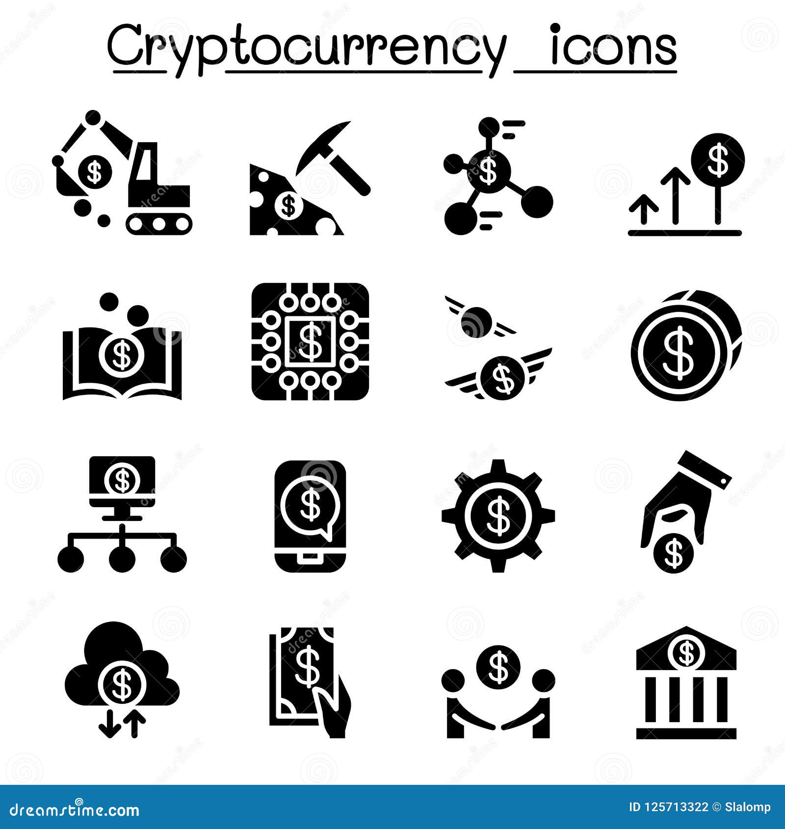 Cryptocurrency icon set stock illustration. Illustration of mining ... Cryptocurrency icon set stock illustration. Illustration of mining ...