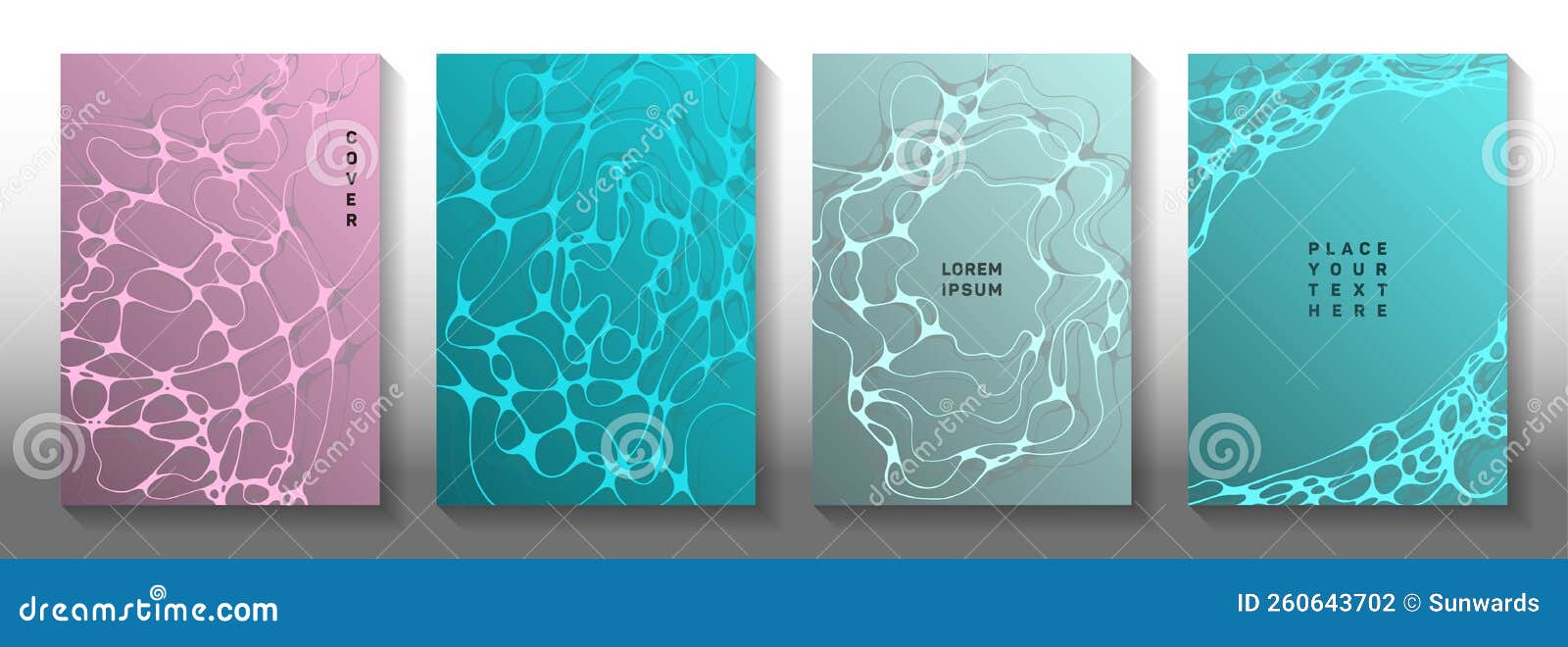 Cryptocurrency Idea Abstract Vector Covers. Complex Curve Lines Weave ...