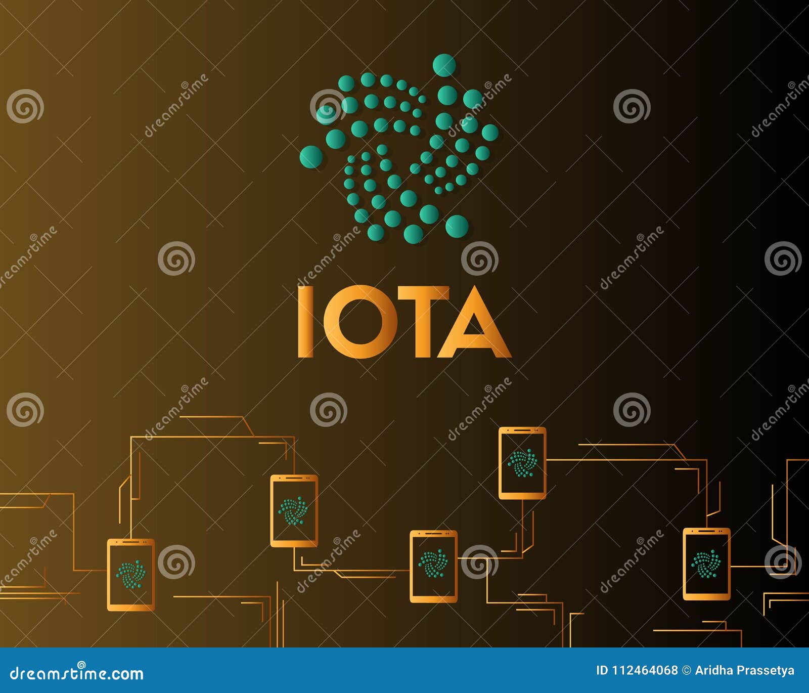 Cryptocurrency IOTA Connected Background Style Editorial Stock Photo ...