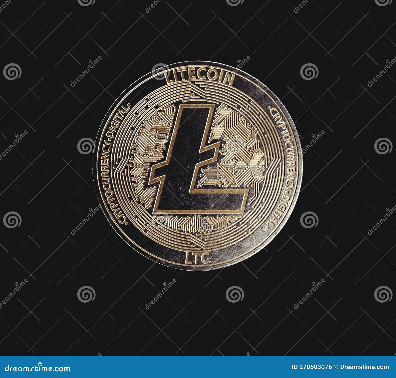 Cryptocurrency Litecoin Coin Stock Illustration - Illustration of ...