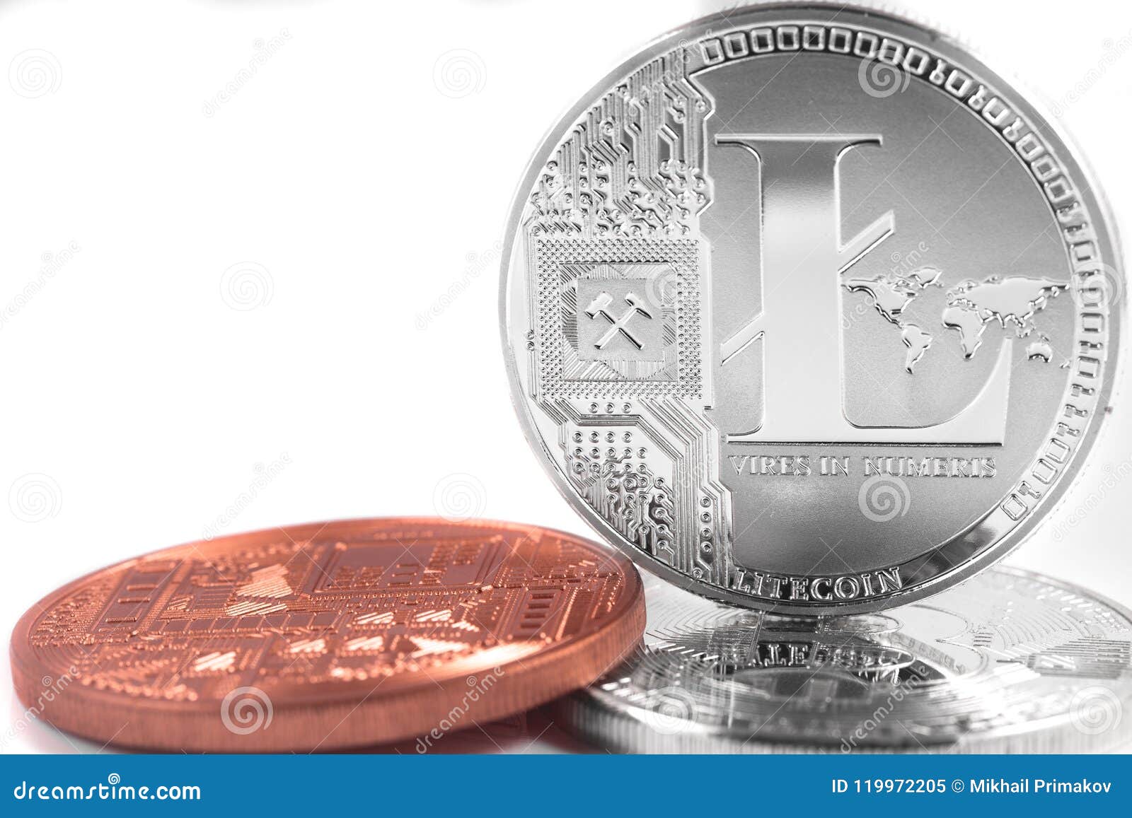 Litecoin logo stock image. Image of crypto, background - 119972205