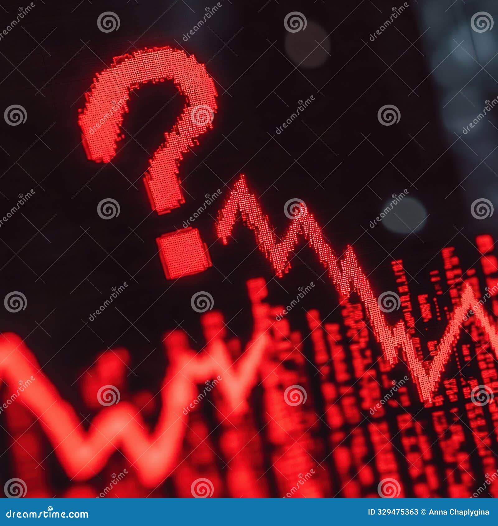 Cryptocurrency Market Crash with Red Arrow and Question Mark Concept ...