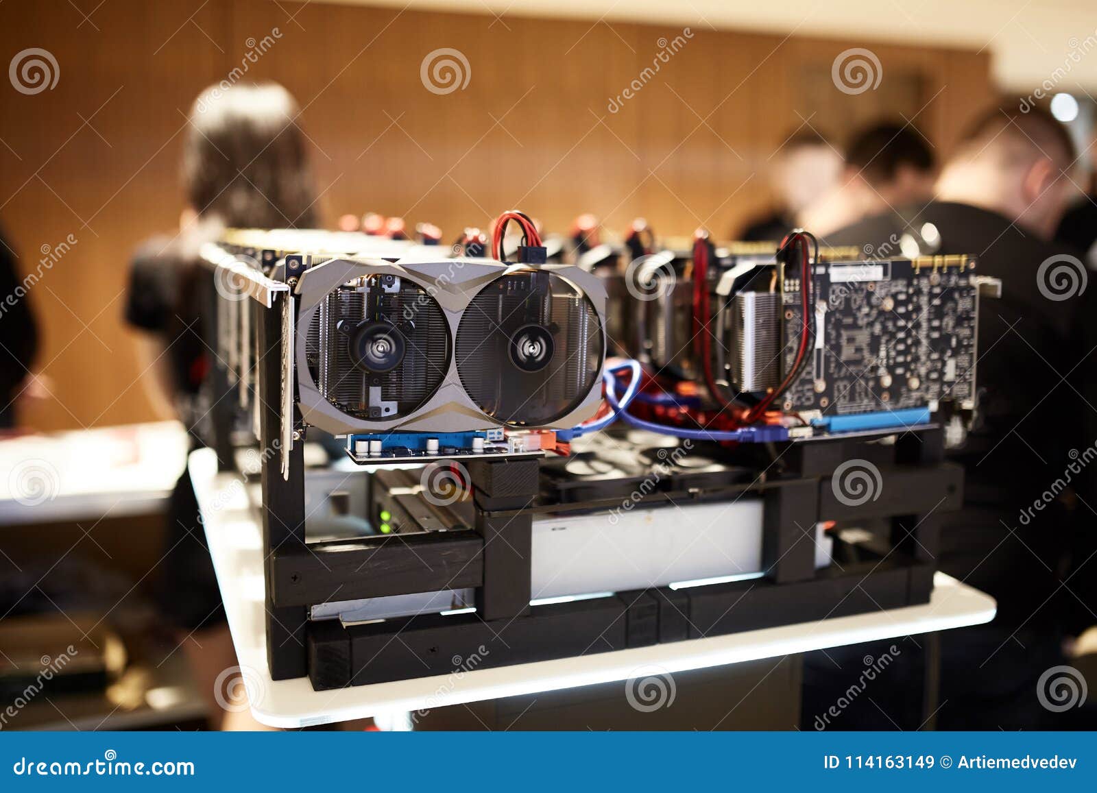 Crypto Currency Ethereum Mining Equipment Rig - Lots of Gpu Cards on ...