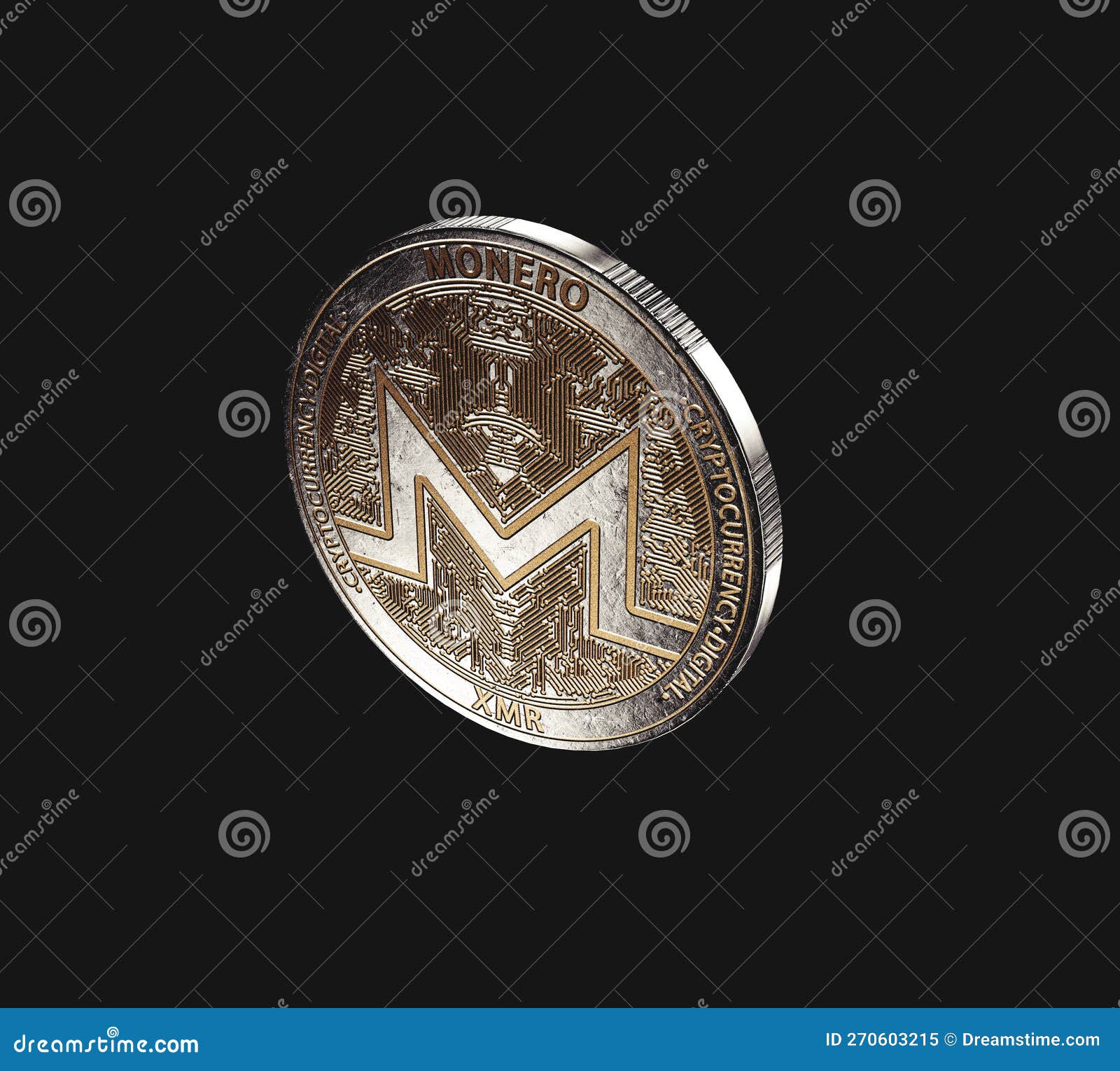 Cryptocurrency Monero Coin editorial image. Illustration of golden ...