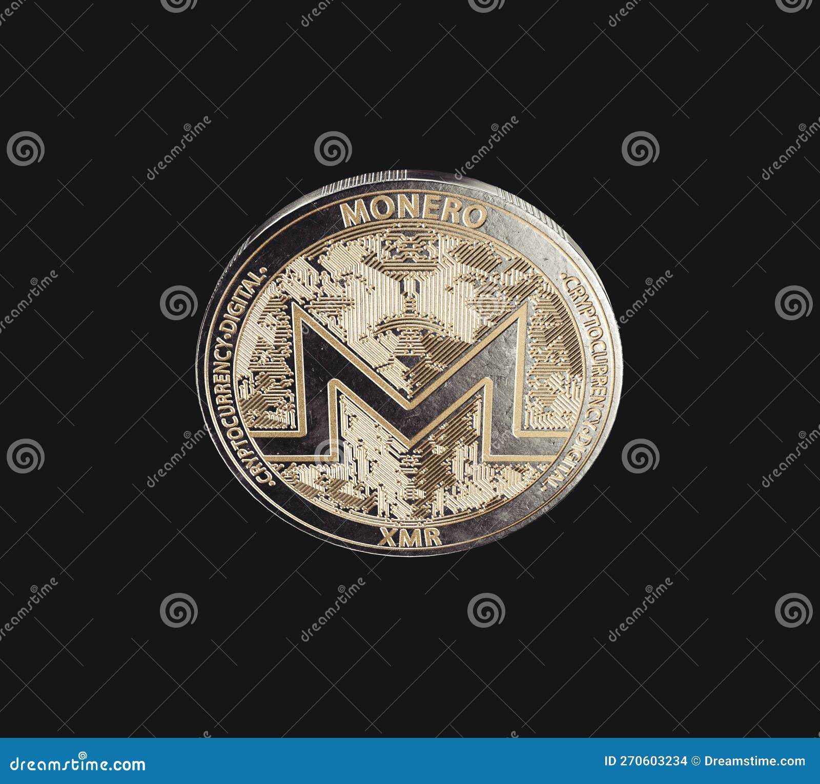 Cryptocurrency Monero Coin editorial stock image. Illustration of ...