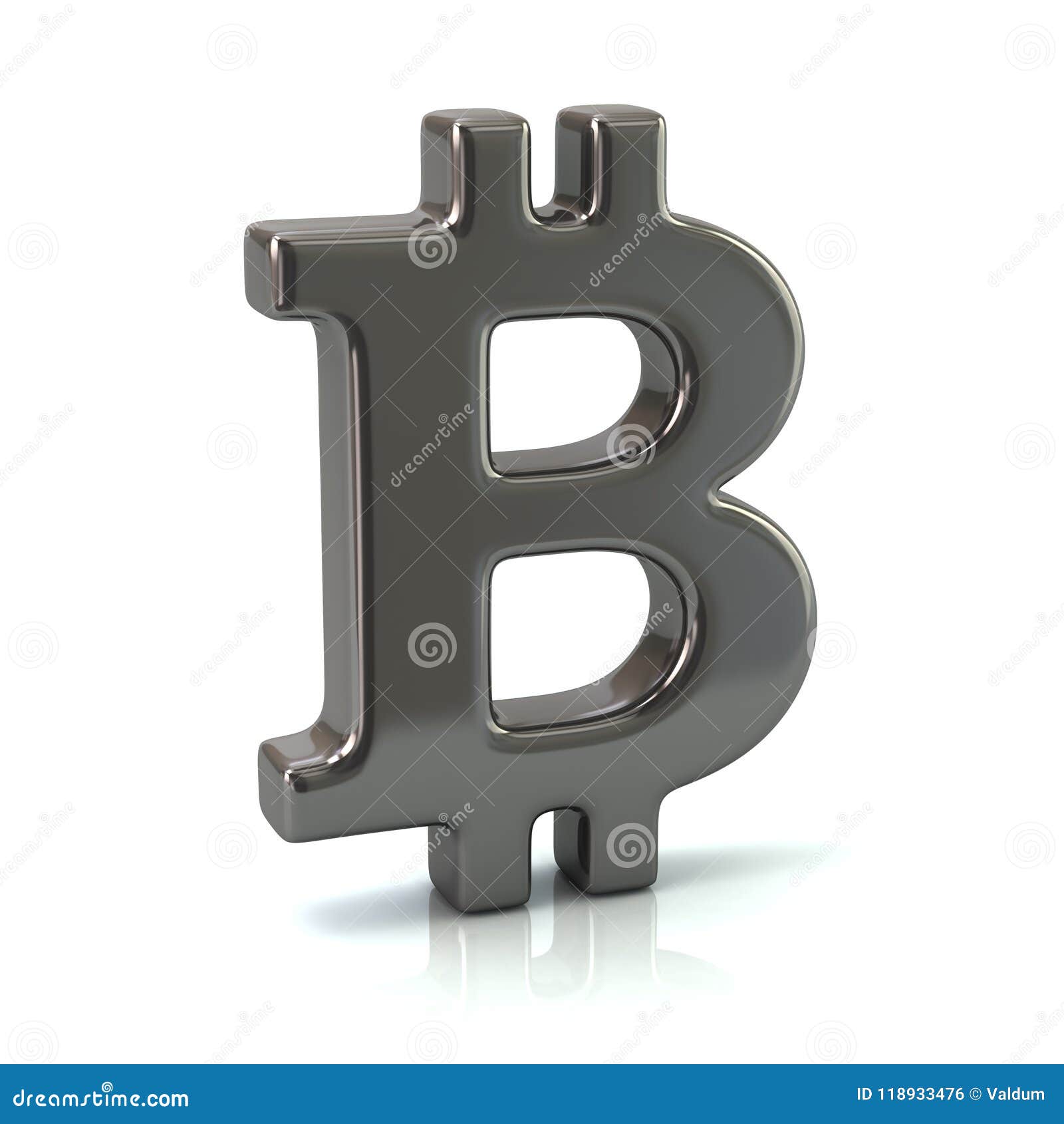 Cryptocurrency Silver Bitcoin Sign Stock Illustration - Illustration of ...