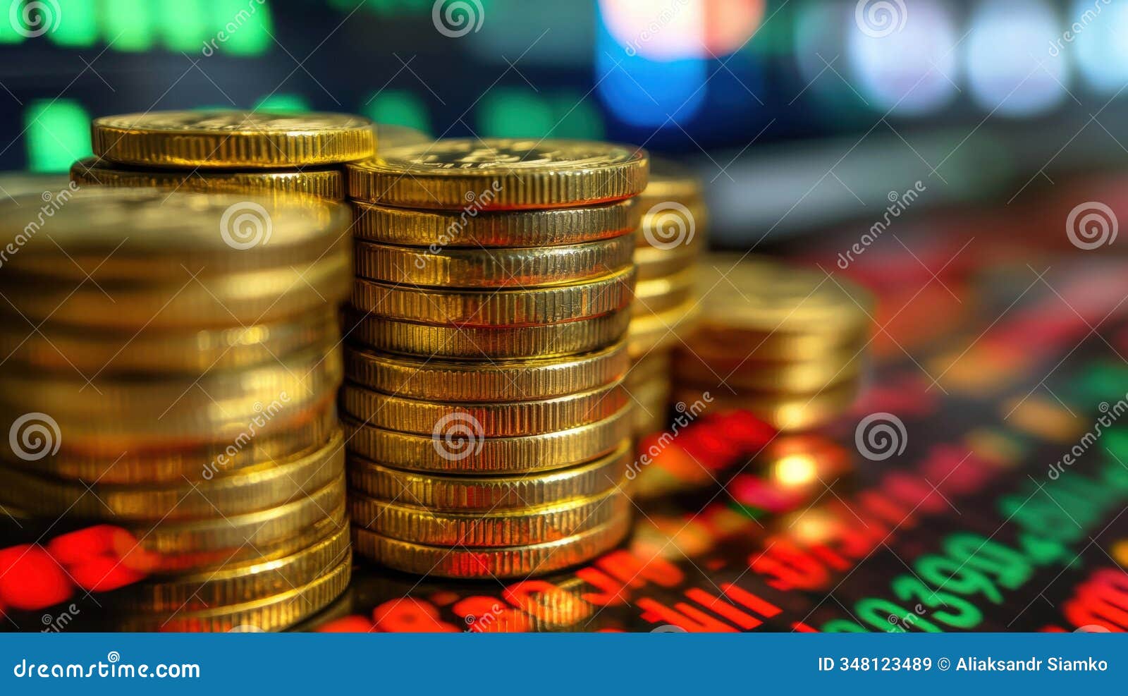 Dynamic Stock Market Graphs In Modern Office. | CartoonDealer.com ...