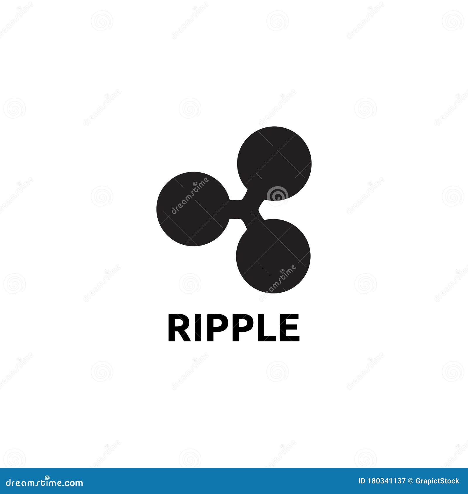Cryptocurrency Symbol with Text Ripple Stock Vector - Illustration of ...