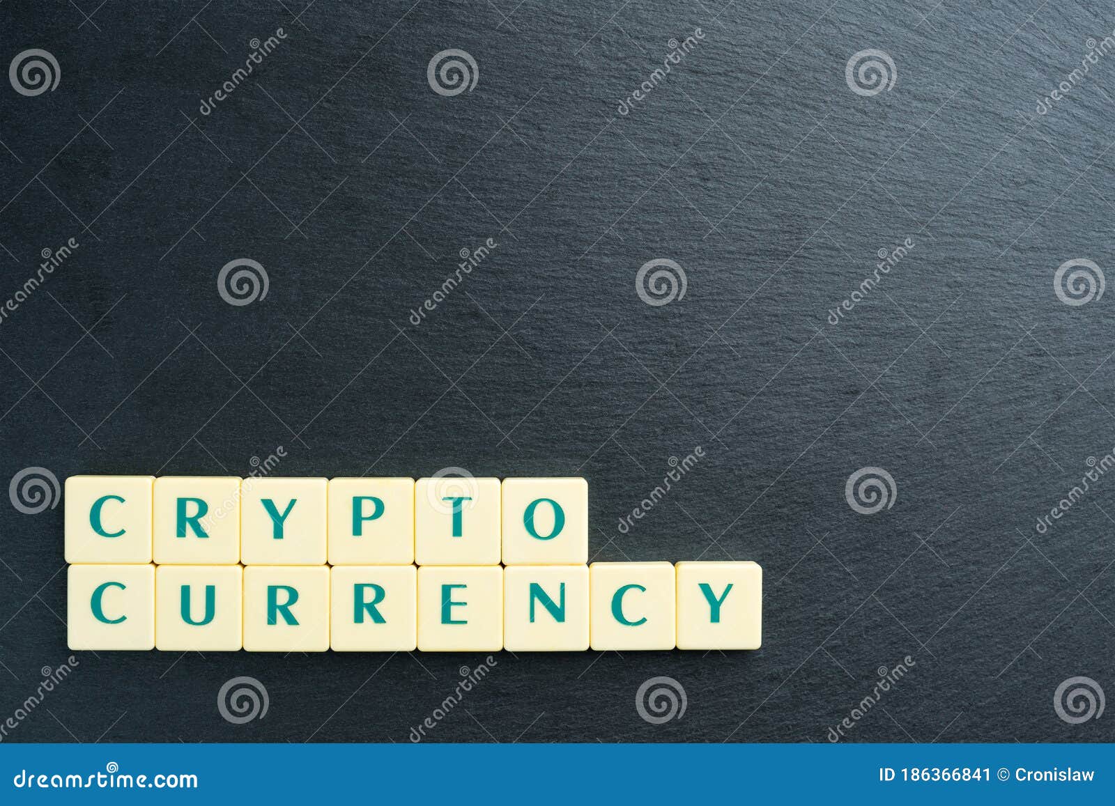 Cryptocurrency Text Made Out of Letter Tiles Stock Image - Image of ...