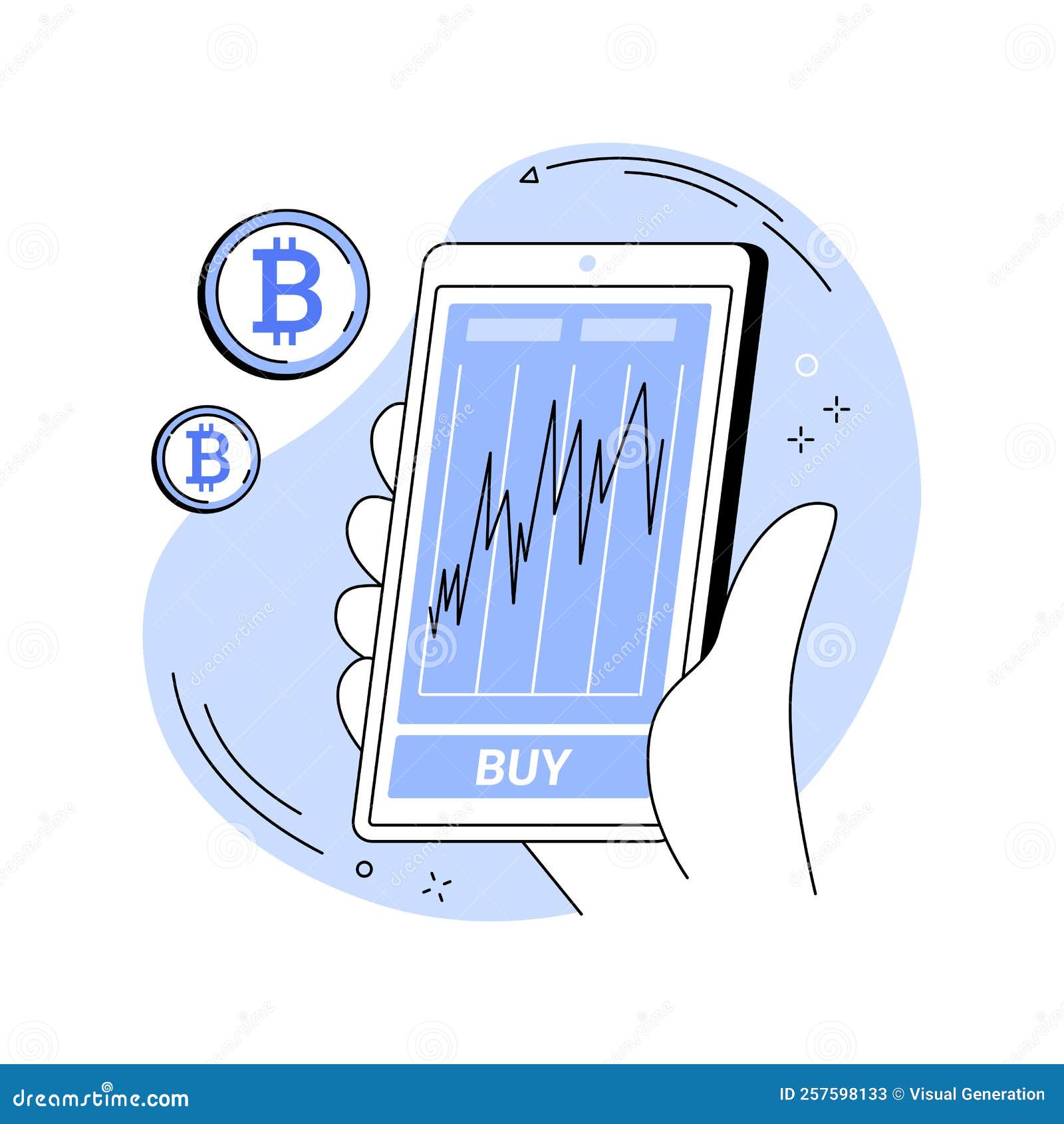 Cryptocurrency Trading App Isolated Cartoon Vector Illustrations. Stock ...