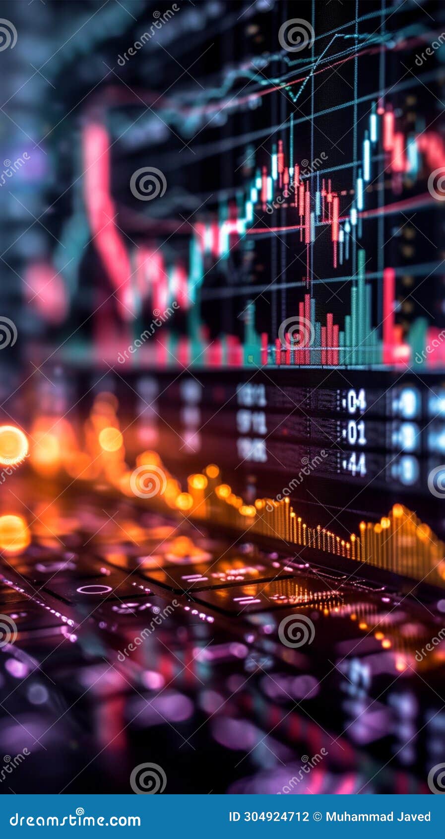 Cryptocurrency Trading Chart Representing the Dynamic Movements in ...