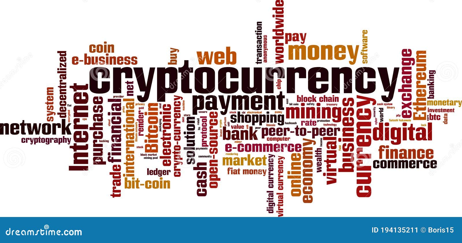 Cryptocurrency word cloud stock vector. Illustration of ethereum ...