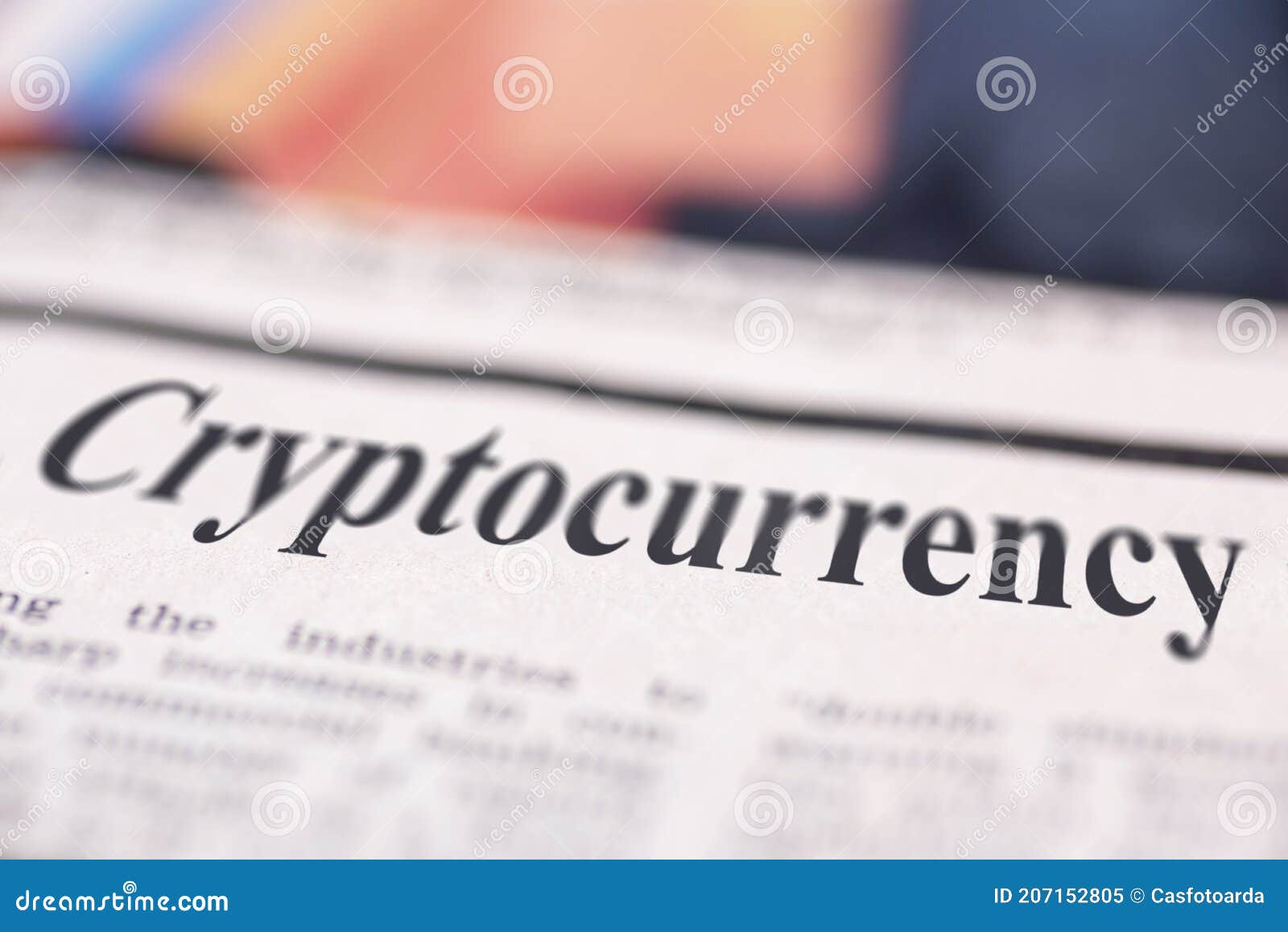 Cryptocurrency Written Newspaper Stock Image - Image of hype, answer ...