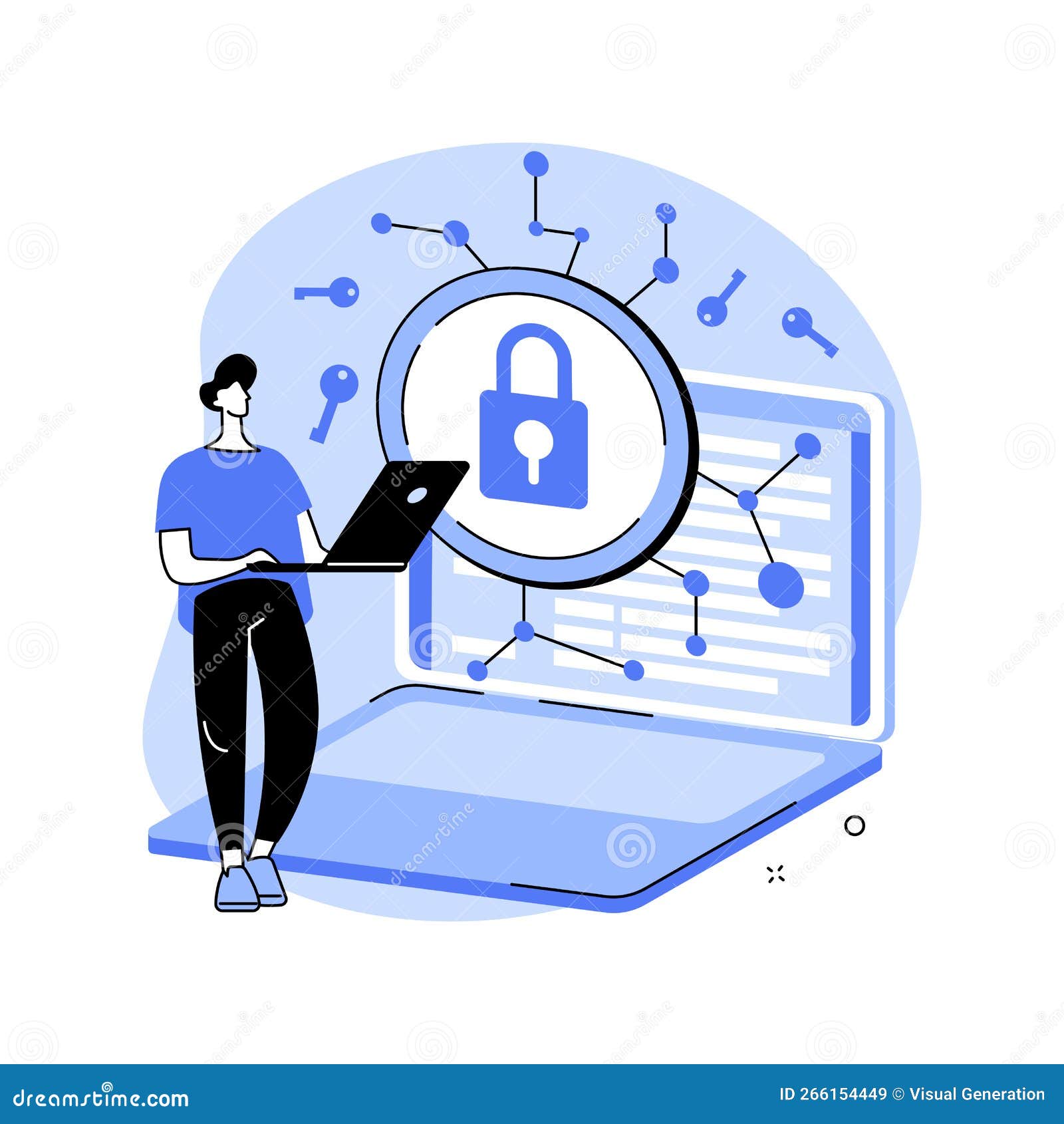 Cryptographer Isolated Cartoon Vector Illustrations. Stock Vector ...