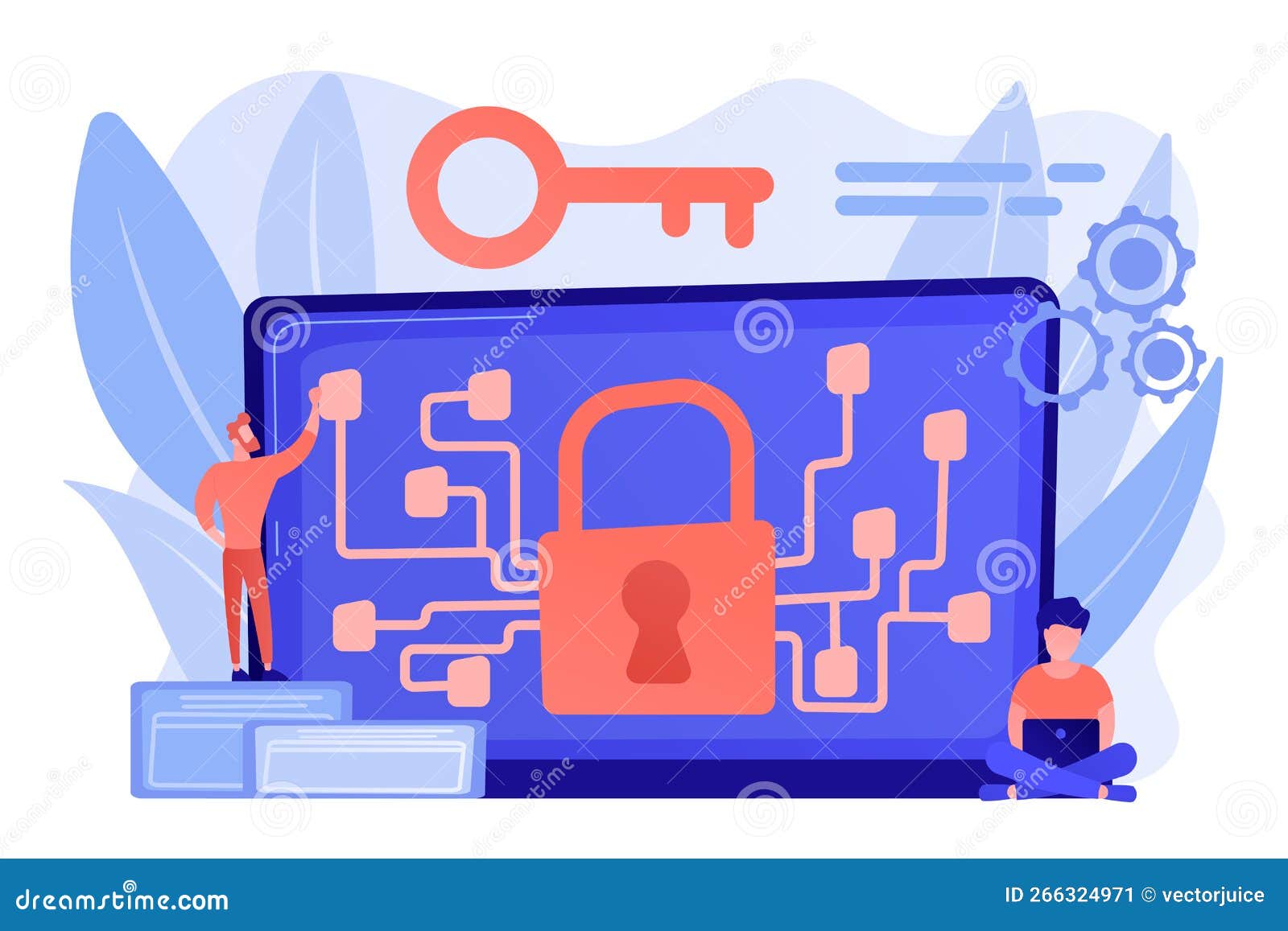 Cryptography And Encryption Concept Vector Illustration Stock Vector Illustration Of Story
