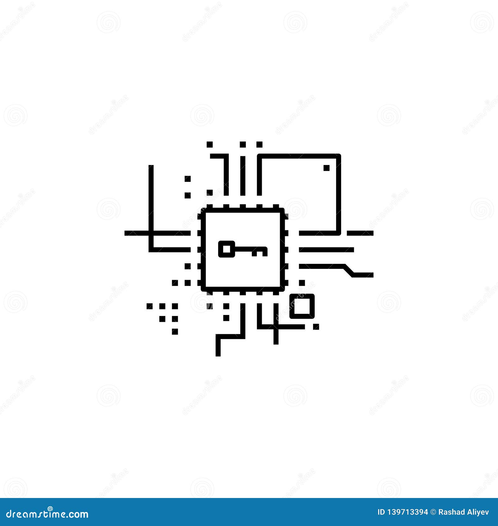 Cryptography, Hacking, Key, Power, Technology Icon. Element of Future ...