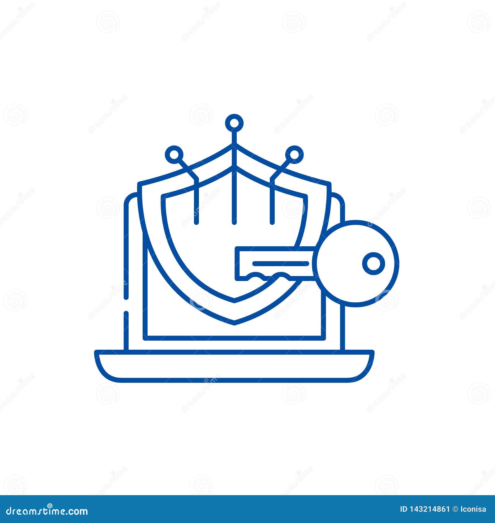 Cryptography Line Icon Concept. Cryptography Flat Vector Symbol, Sign ...
