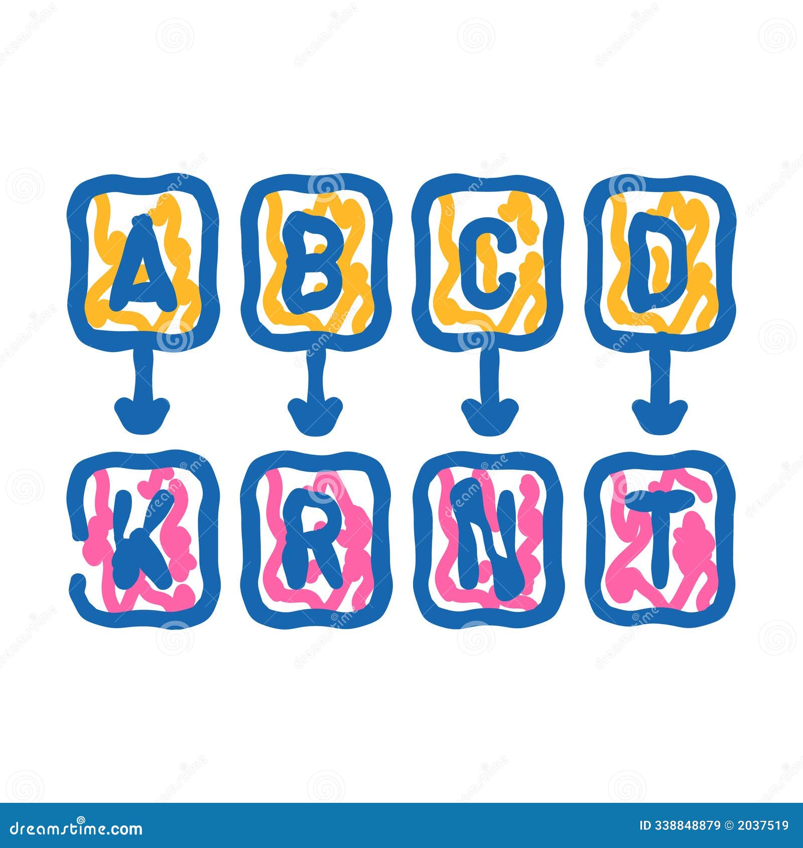 Cryptography Math Science Education Icon Doodle Illustration Stock ...