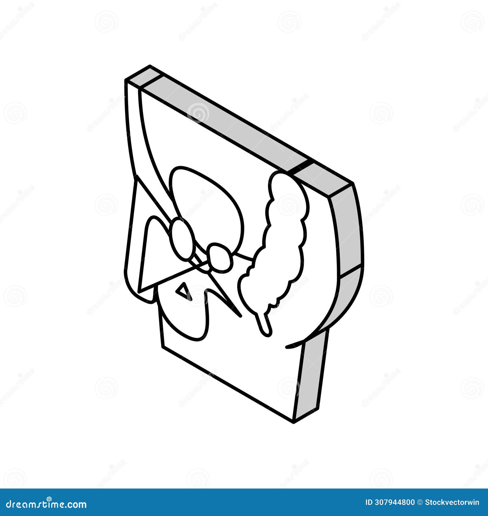 Cryptorchidism Disease Isometric Icon Vector Illustration Stock Vector