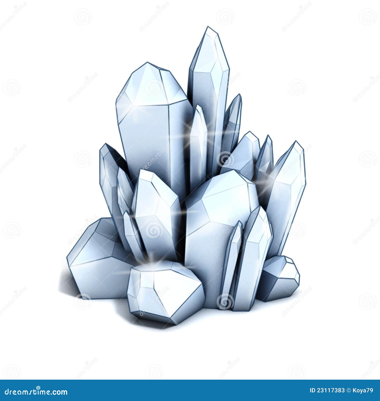 Crystal 3d illustration stock illustration. Illustration of diamond ...