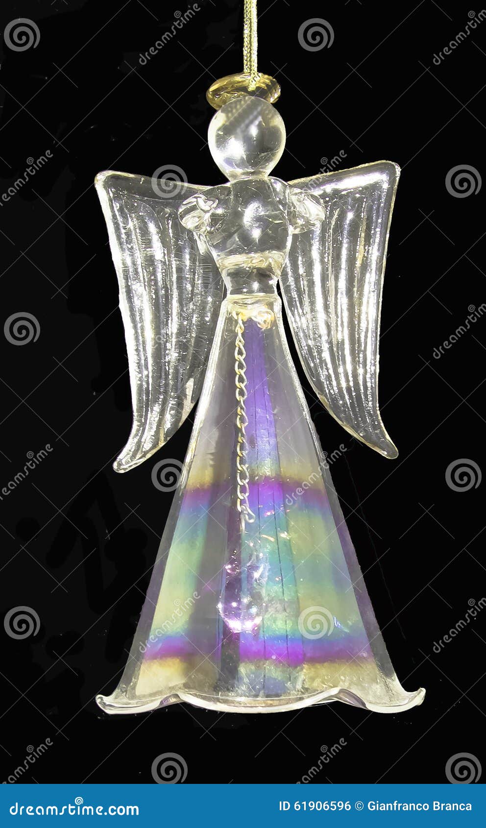 Crystal Angel Christmas Ornament Stock Photo - Image of christmastime ...