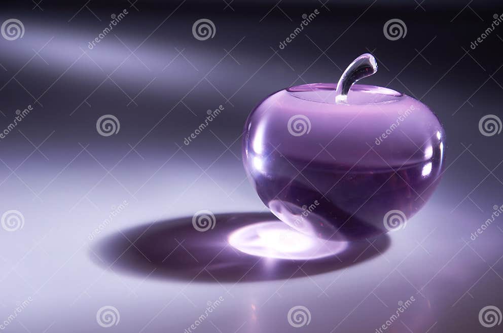 Crystal Apple stock photo. Image of glass, imitation - 21725988