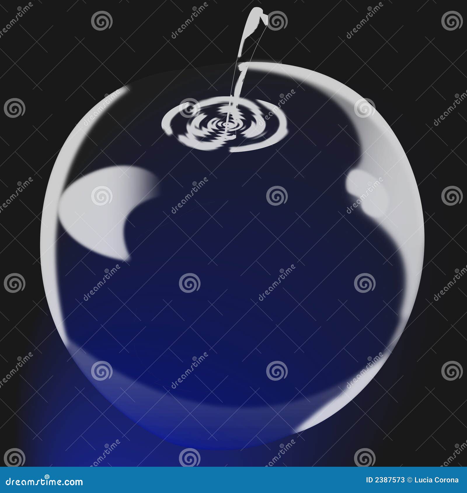 Crystal Apple stock illustration. Illustration of smooth - 2387573